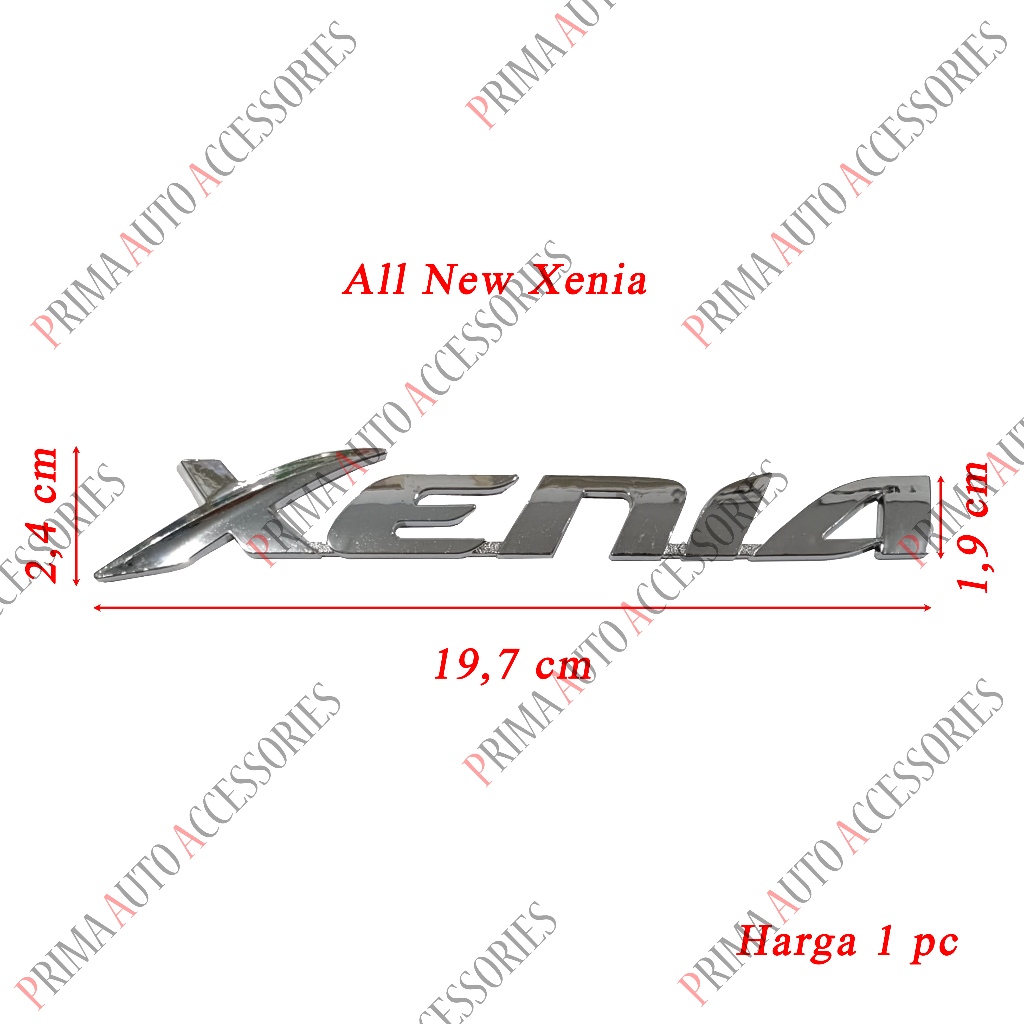 Jual Emblem Mobil Daihatsu Tulisan Xenia All New Chrome 19,7 cm Bagasi ...