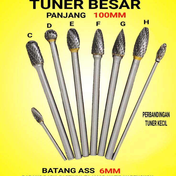Jual MATA BOR ALAT TUNER CUNER TUNNER PORTING BESAR BATANG 6MM PANJANG ...