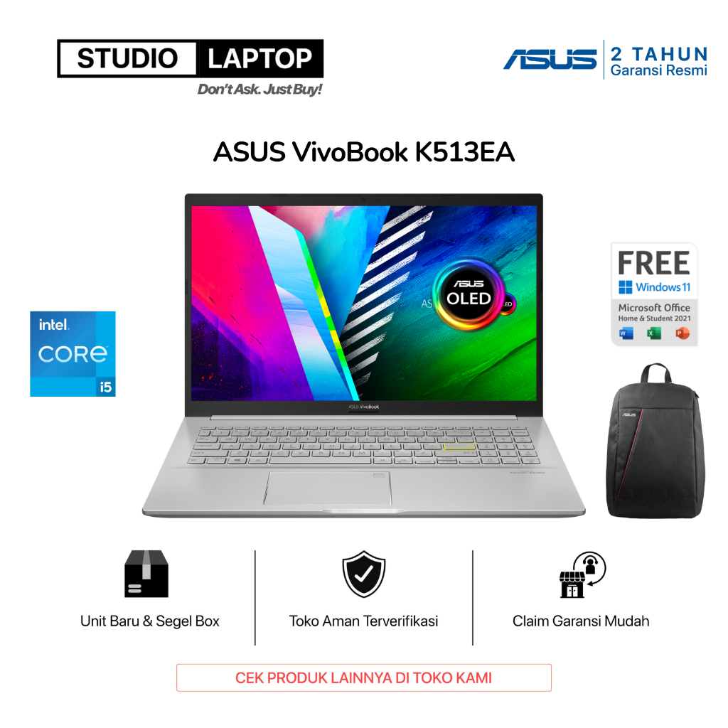 Jual Asus Vivobook K513EA Core i5-1135G7 [ RAM 8GB 512GB SSD - 15.6 ...