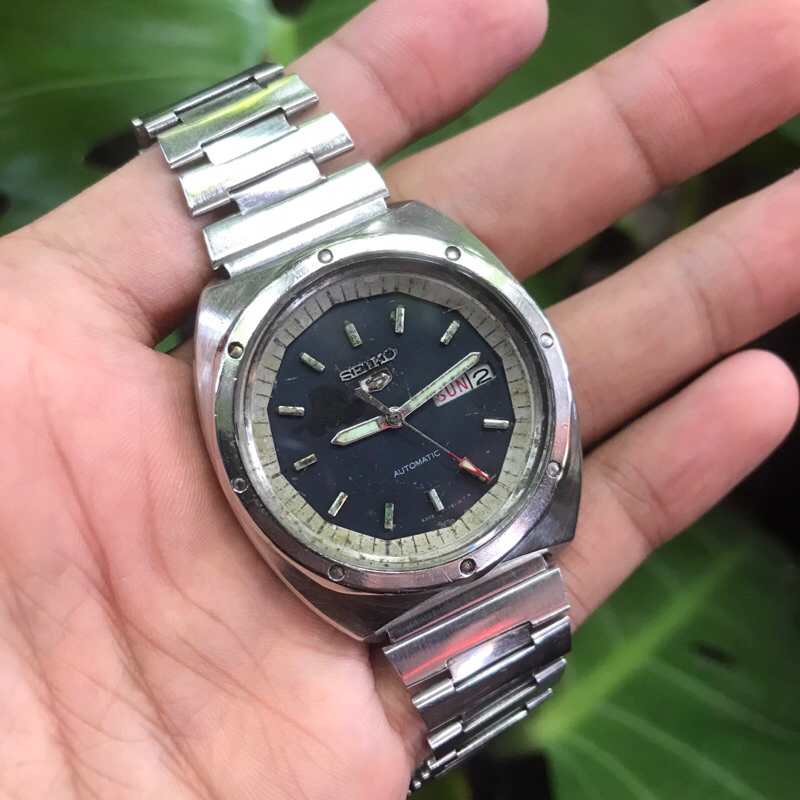 Jual jam tangan Seiko 5 vintage otomatis Dial Blue japan jadul kuno antik | Shopee Indonesia