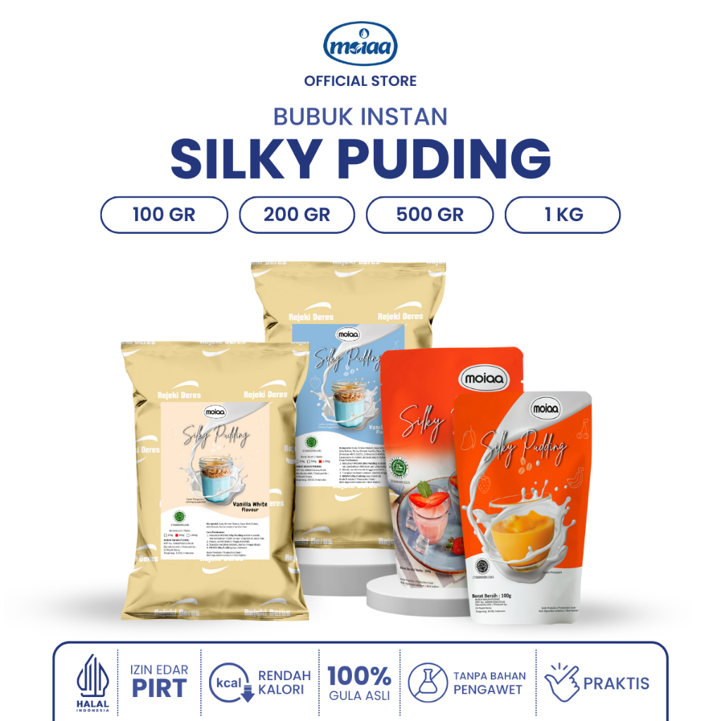 Jual MOIAA - Silky Pudding MOIAA All Varian Rasa 100g, 200g, 500g, 1Kg ...