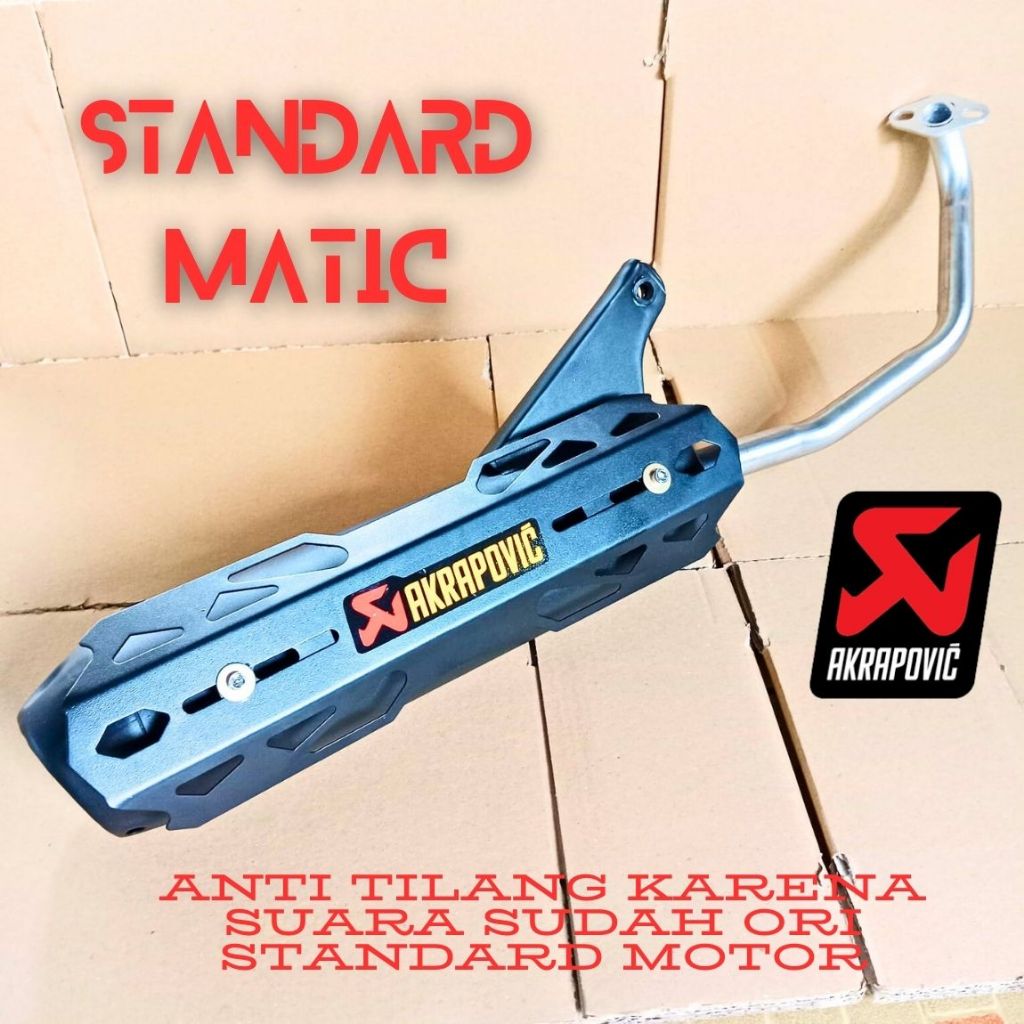 Jual Knalpot Standard Racing AIRBLADE AKRAPOVIC MATIC BLACK SCOOPY ALL ...