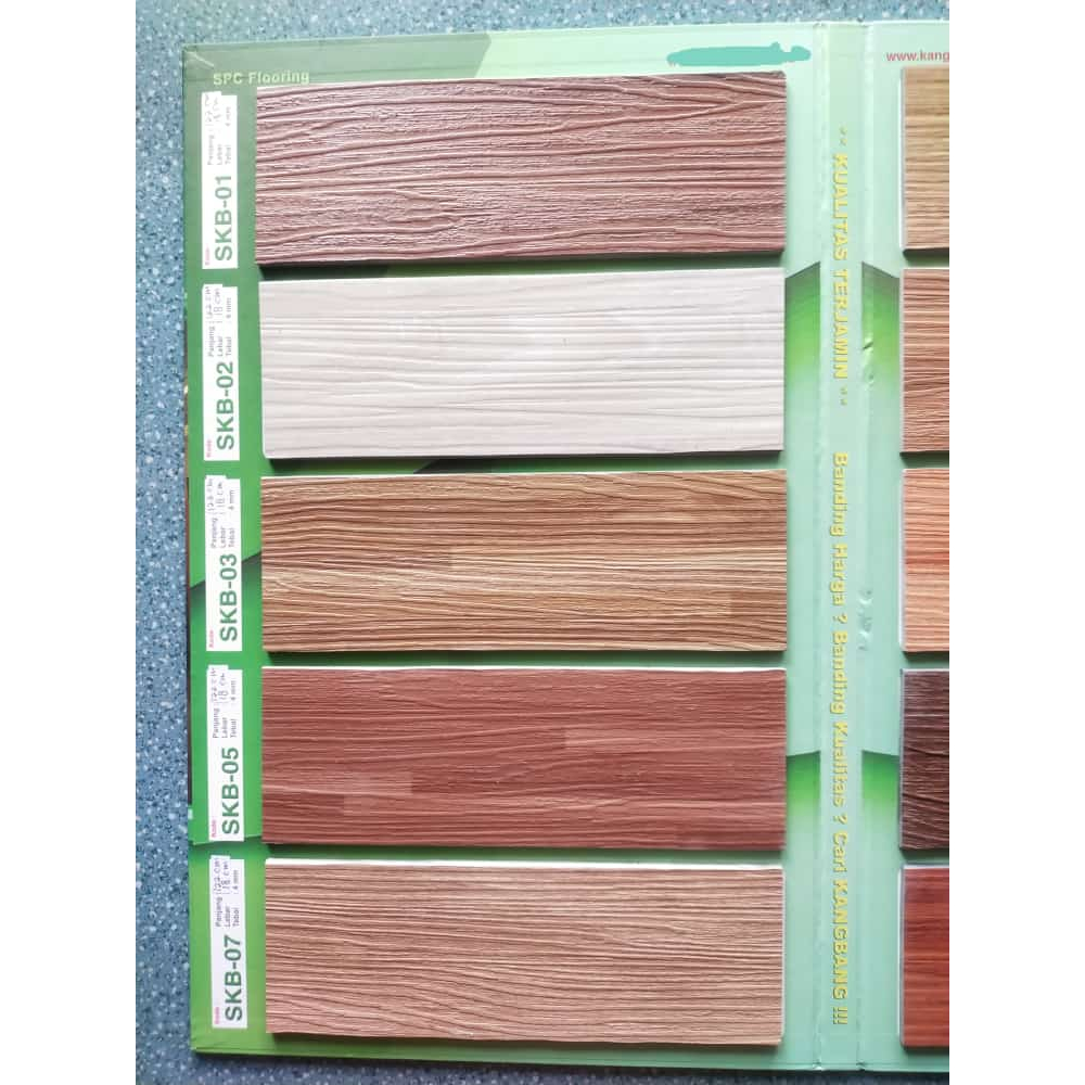 Jual SPC Lantai Klik 4mm Isi 10 Lembar (2,196m2/box ) KANGBANG FLOORING ...