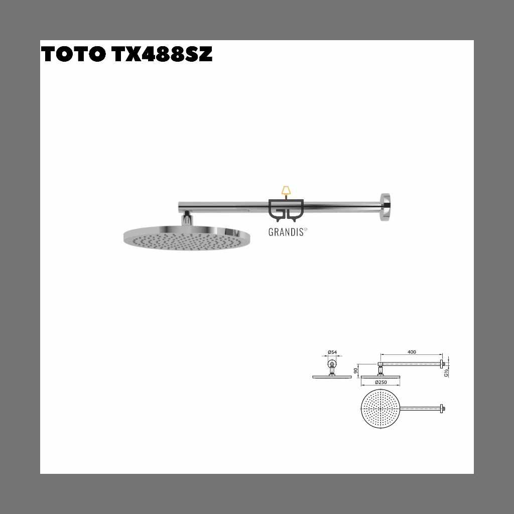 Jual TOTO TX488SZ Fixed Shower Head With Pipe / Shower Tembok | Shopee Indonesia