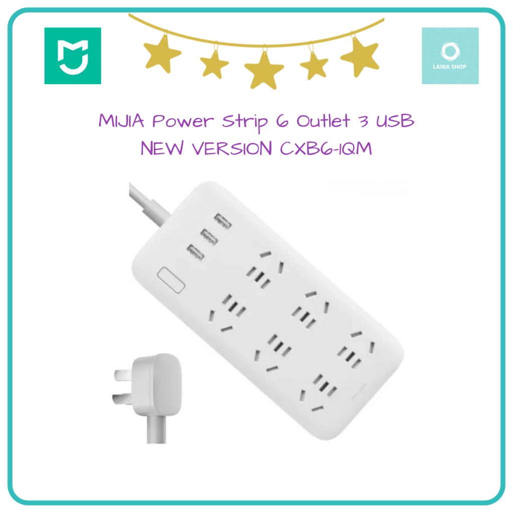 Jual MIJIA Power Strip 6 Outlet 3 USB NEW VERSION - Colokan Listrik ...