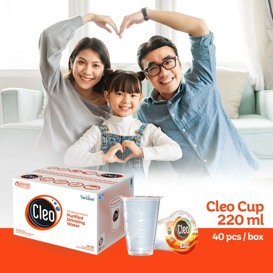 Jual Cleo Air Murni 220ml Cup / Gelas (220ml x 40 Cup) | Shopee Indonesia
