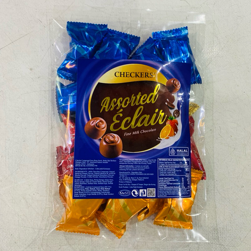 Jual Checkers assorted eclair 200gr coklat premium oleh oleh umroh fine ...