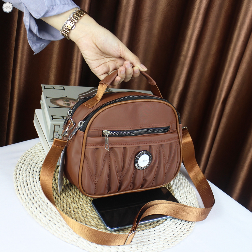 Jual LUNA AURA Tas Slempang Wanita New Bordir Oval Belva IW 105 ...