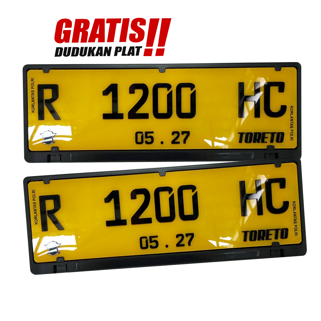 Jual Plat Mobil Kuning Timbul Cover Universal Datalystic | Shopee Indonesia