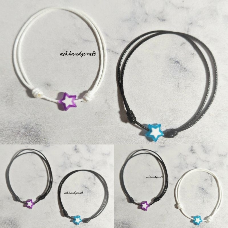 Jual ASB - (Couple ) Gelang Star blue - purple | Gelang Couple Gwen ...