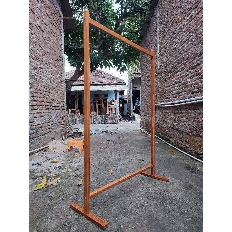 Jual STAND HANGER GANTUNGAN BAJU MINIMALIS BAHAN KAYU JATI BERKWALITAS ...