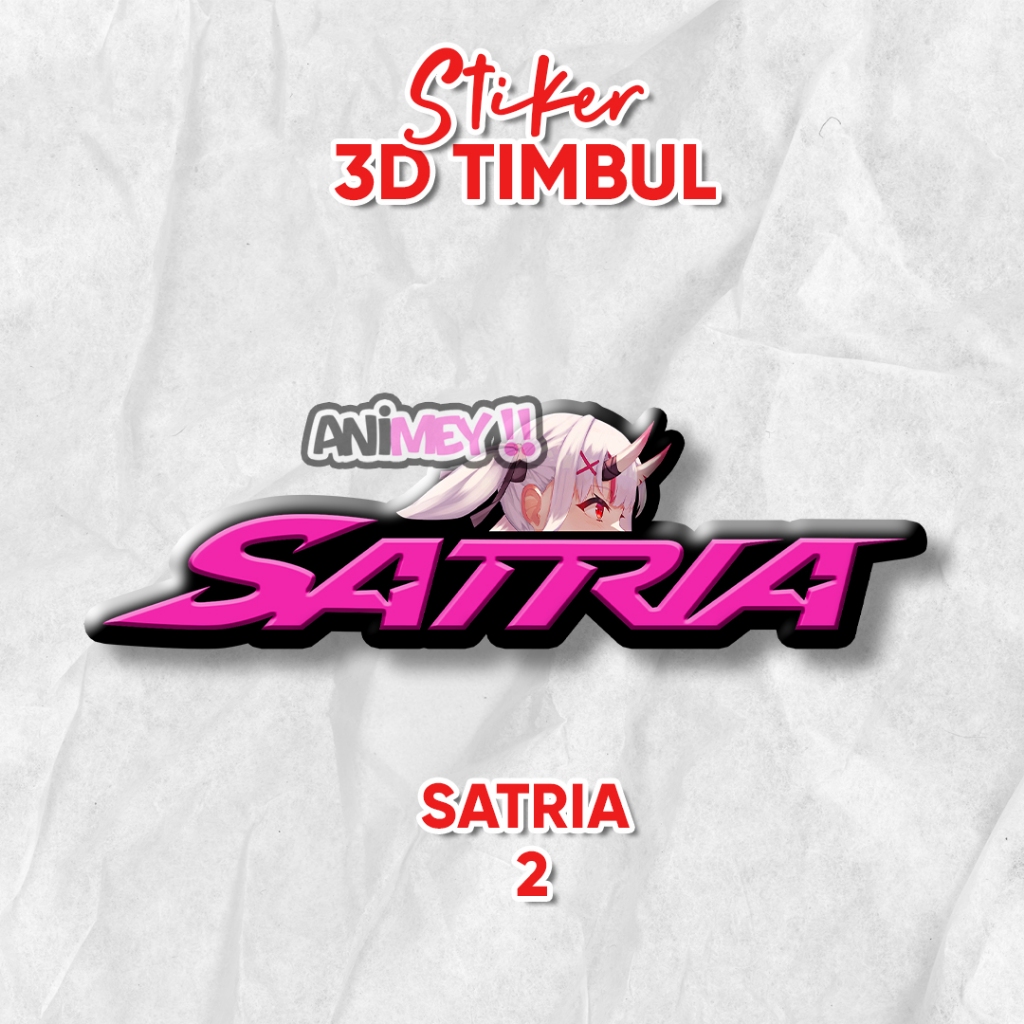 Jual Stiker Emblem 3D Timbul Anime Logo Satria / Stiker Anime Resin ...