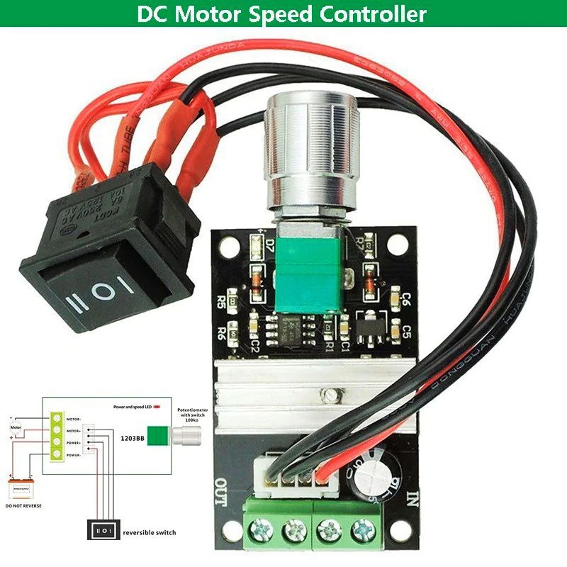 Jual Modul PWM 3A Dengan Tombol Maju Mundur DC 6-28V Motor Speed ...