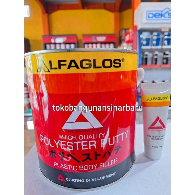 Jual Dempul Alfaglos 3 kg / Dempul Alfaglos 1 Galon | Shopee Indonesia