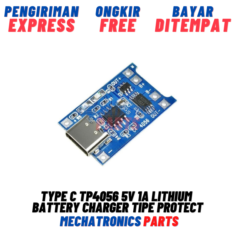 Jual [PSU-9046] TYPE C TP4056 5V 1A LITHIUM BATTERY CHARGER TIPE ...