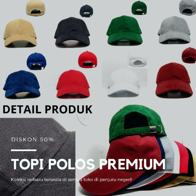 Jual Topi polos Terlaris Topi distro pria wanita/ topi Termurah/ topi ...