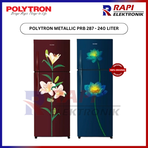 Jual LEMARI ES POLYTRON PRB 287 PR / 287 LB / 2 PINTU METALLIC 240 LITER | Shopee Indonesia