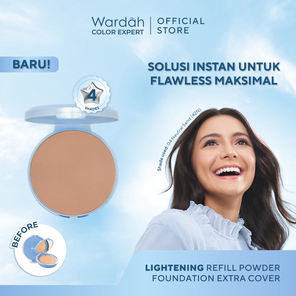 Jual Wardah Lightening Powder Foundation EXTRA COVER Refill | Wardah ...