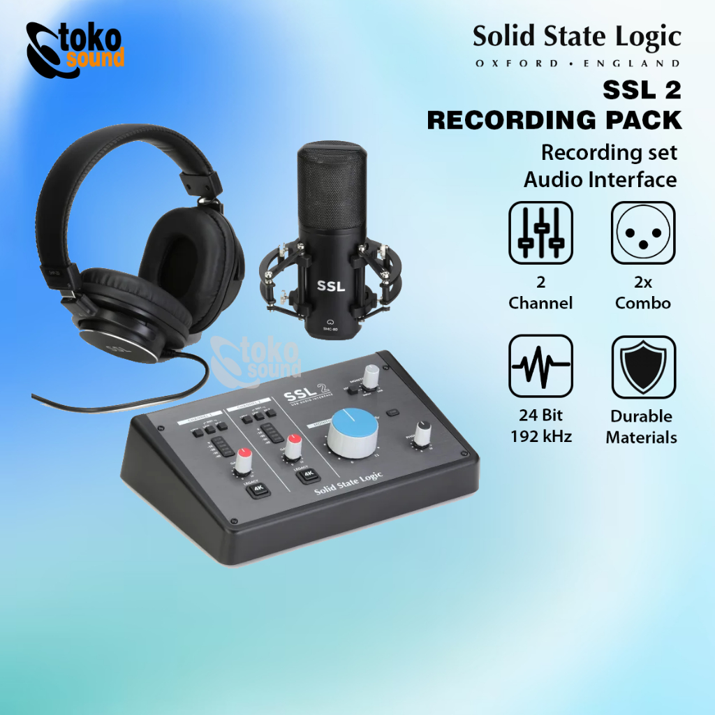 Jual Solid State Logic SSL 2 SSL2 Recording Pack - Recording Bundle | Shopee Indonesia