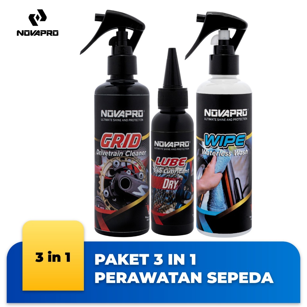 Jual Novapro - Dry Wash 3In1 (Wipe, Grid & Dry Lube) Cuci Kering Sepeda ...