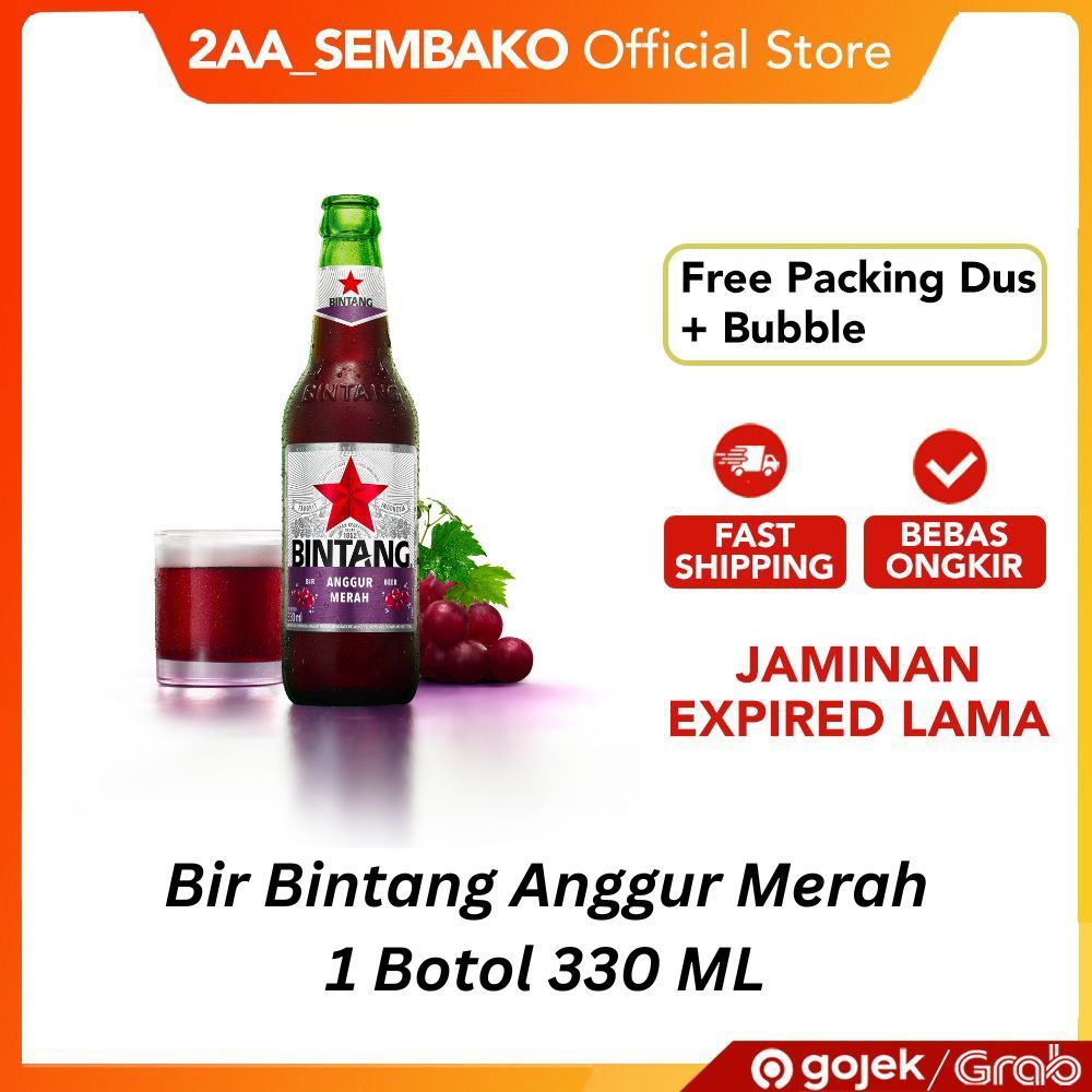 Jual Bir Beer Bintang Anggur Merah Botol 330 ML | Shopee Indonesia