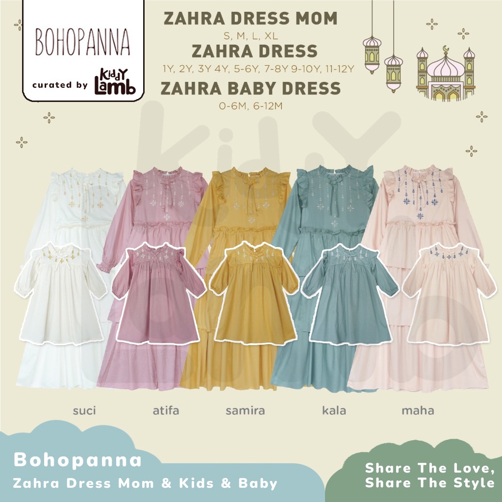 Jual Bohopanna Raya Collection Zahra Dress / Zahra Baby Dress & Mom Dress Muslim Anak Baju ...