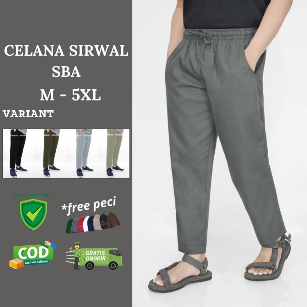 Jual Celana sirwal formal M -5XL jumbo celana muslim pria sba | Shopee ...