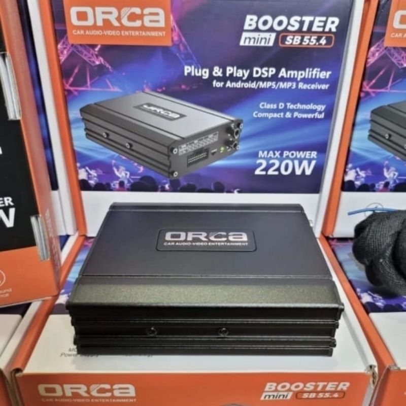 Jual DSP Amplifier ORCA & SB Boster Mini DSP SB 55.4 Plug & Play DSP Amplifier 4Channel 220W ...
