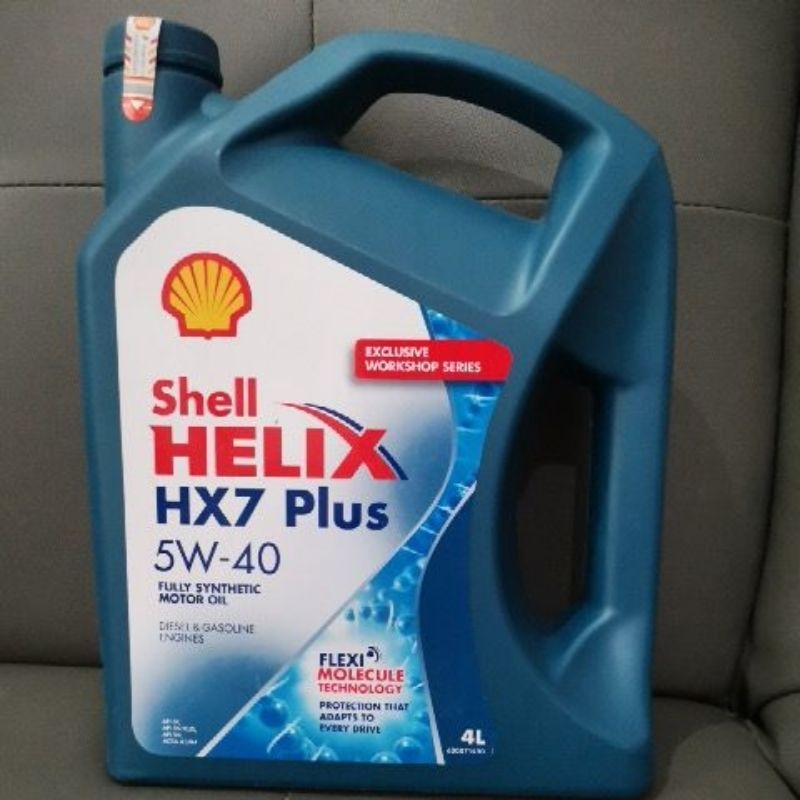 Jual oli mobil shell helix Hx7 plus 4 liter galon 5W-40 | Shopee Indonesia
