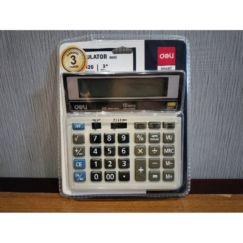 Jual Kalkulator Deli 12 Digit Angka 868C | Shopee Indonesia