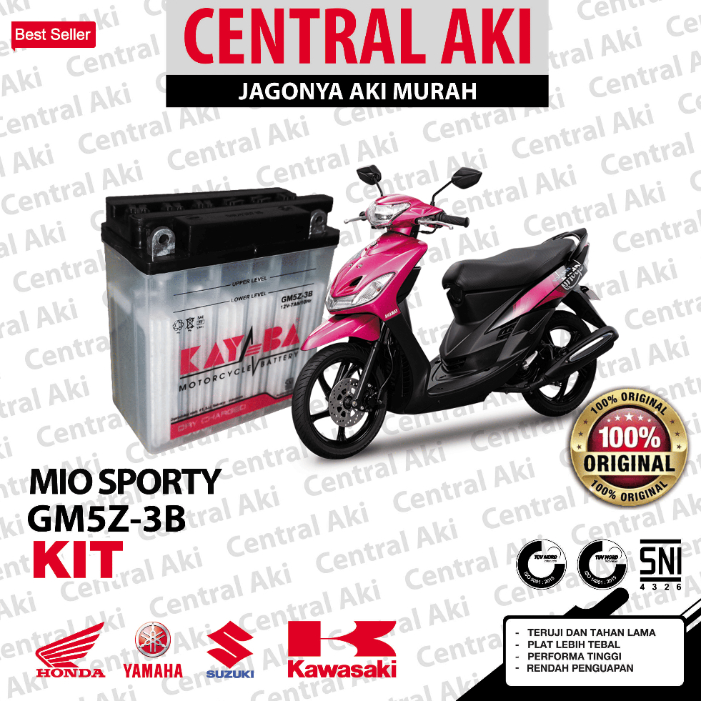 Jual Aki MIO SPORTY GM5Z-3B KAYABA Original DRY | Shopee Indonesia