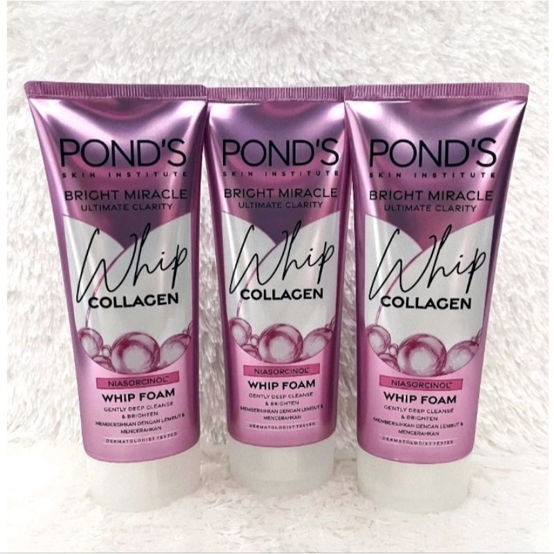 Jual Ponds Whip Collagen Ultimate Clarity Whip Foam 100gr | Shopee ...