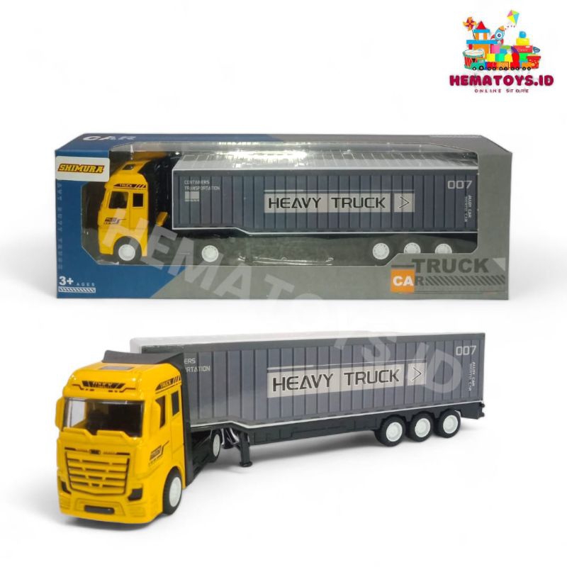 Jual Diecast Mobil Truck Container 1:48 Miniatur Mobil Truk Kontainer ...