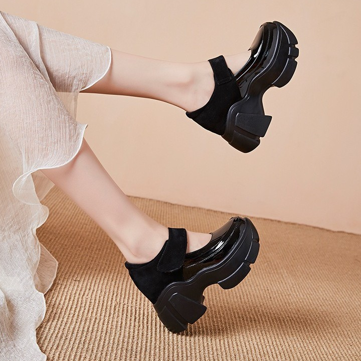 Jual FINDAL Sepatu Wanita Chunky Mary Jane Shoes Platform Hak Karet ...