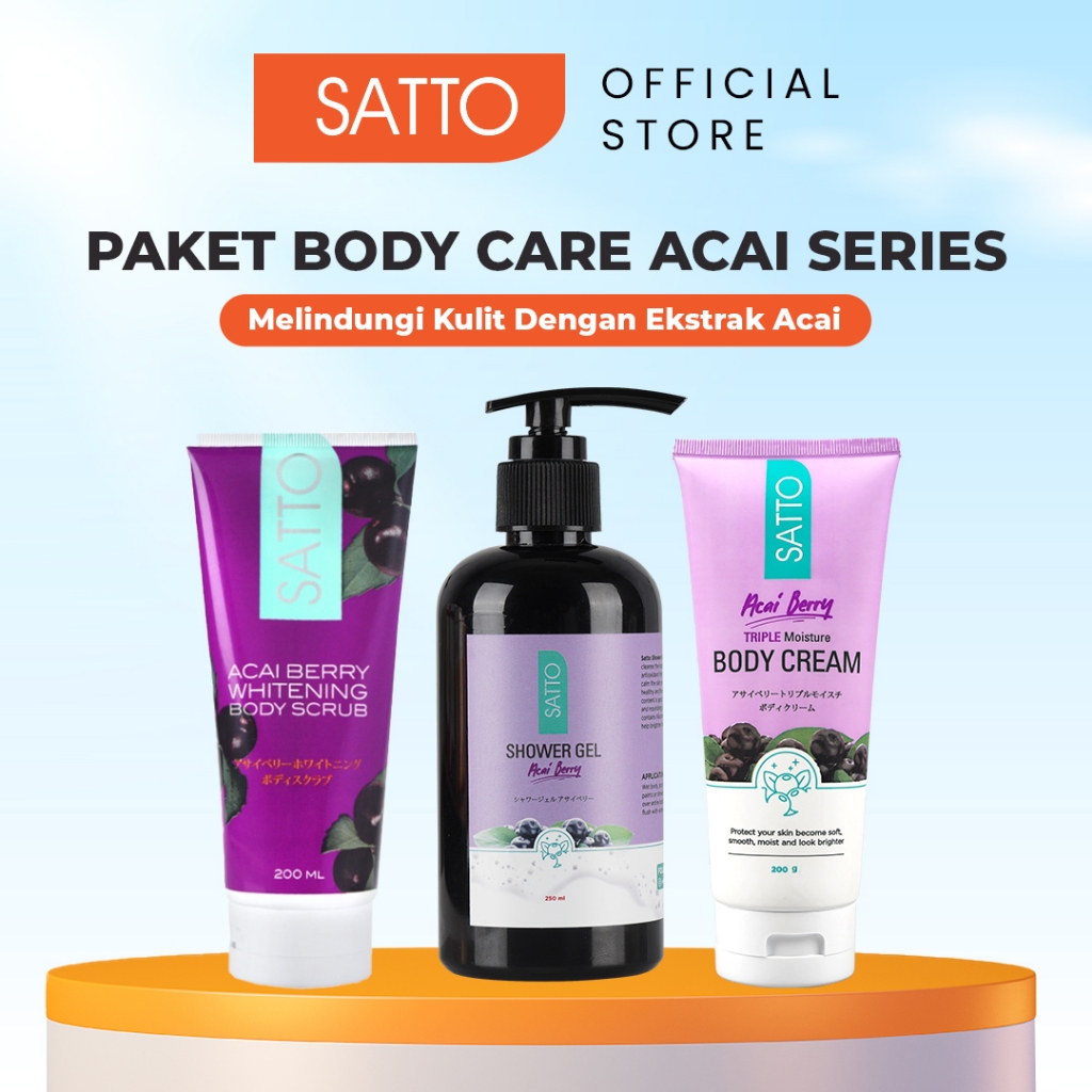 Jual Satto Paket Body Care Acai Berry Series - Melindungi Kulit Dengan ...