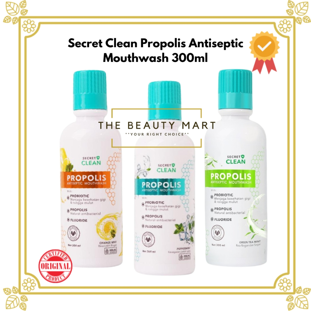 Jual SECRET CLEAN Propolis Antiseptic Mouthwash 300ml | All Varian ...