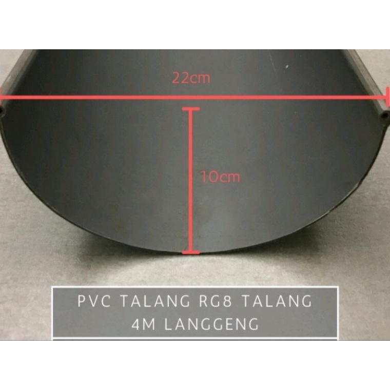 Jual tp Talang Air PVC Langgeng HR 8 4m 4meter 4mtr Setengah Lingkar e ...