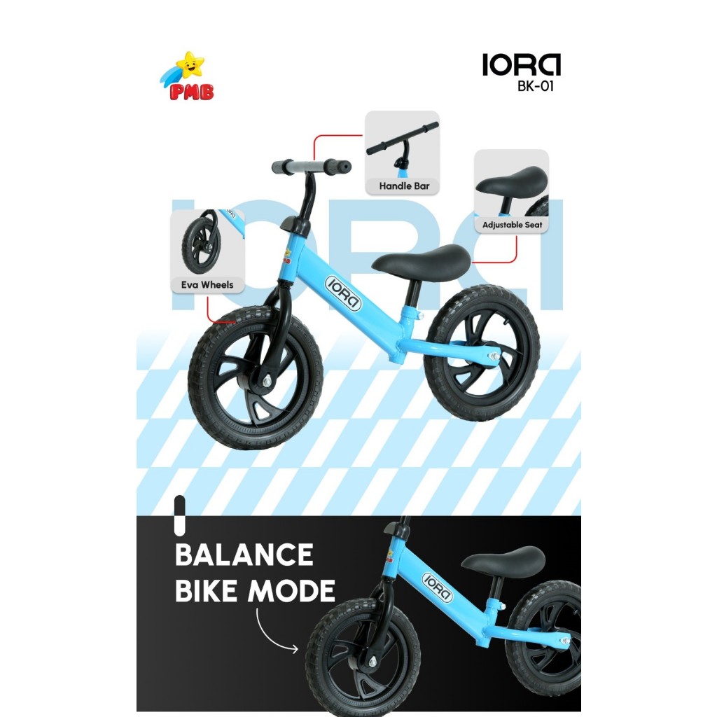Jual Sepeda PUSH BIKE IORA BK 01 BK-01 balance bike keseimbangan ...