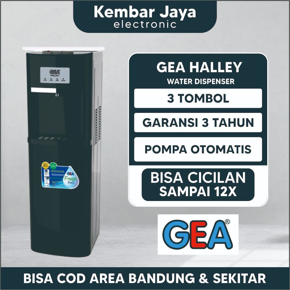 Jual Dispenser GEA Halley Galon Bawah Black | Shopee Indonesia