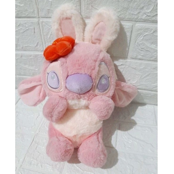 Jual boneka angel teman stitch pink bulu halus lembut. karakter disney ...