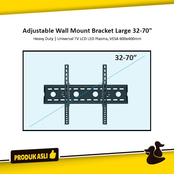 Jual Adjustable TV Wall Mount Bracket TV LCD LED Dinding Ukuran Besar ...