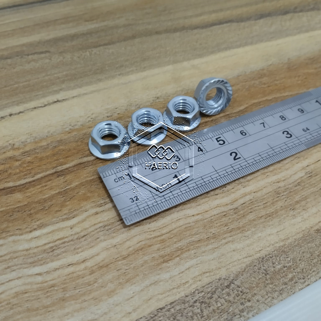 Jual MUR FLANGE M8 PUTIH KUNCI 12 TOPI NUT GALVANIS GALPANIS | Shopee ...