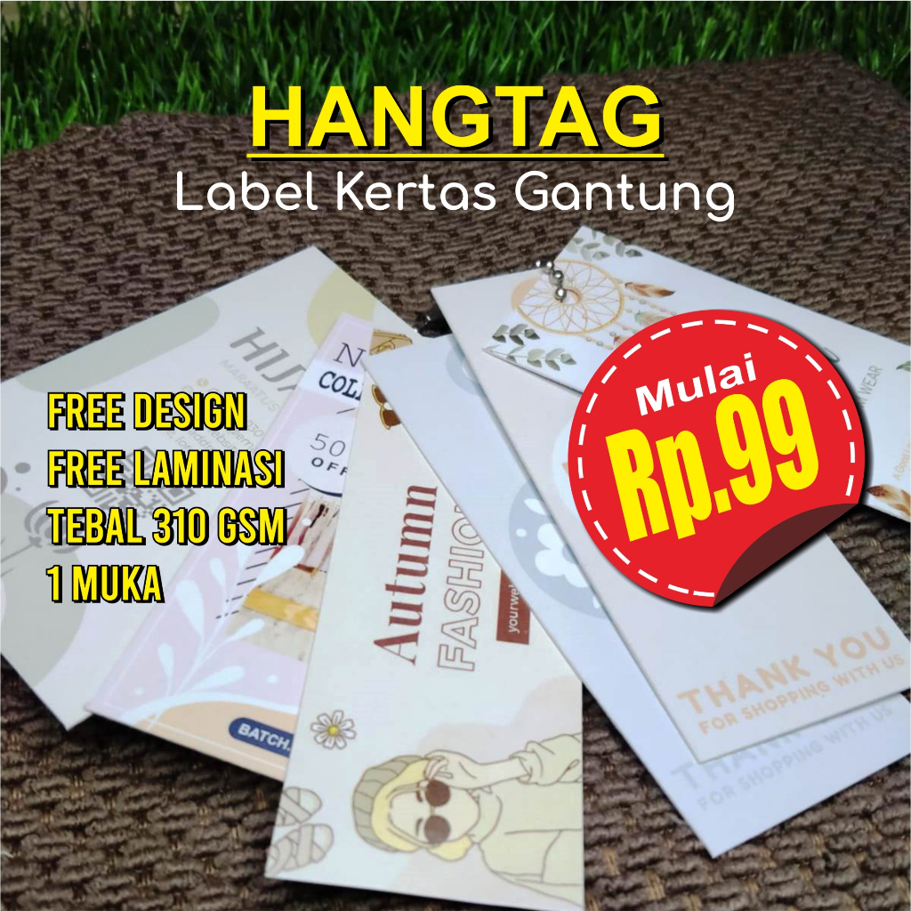 Jual ( Mulai Rp.99 ) Hangtag | Tag Merk | Label Kertas | Shopee Indonesia