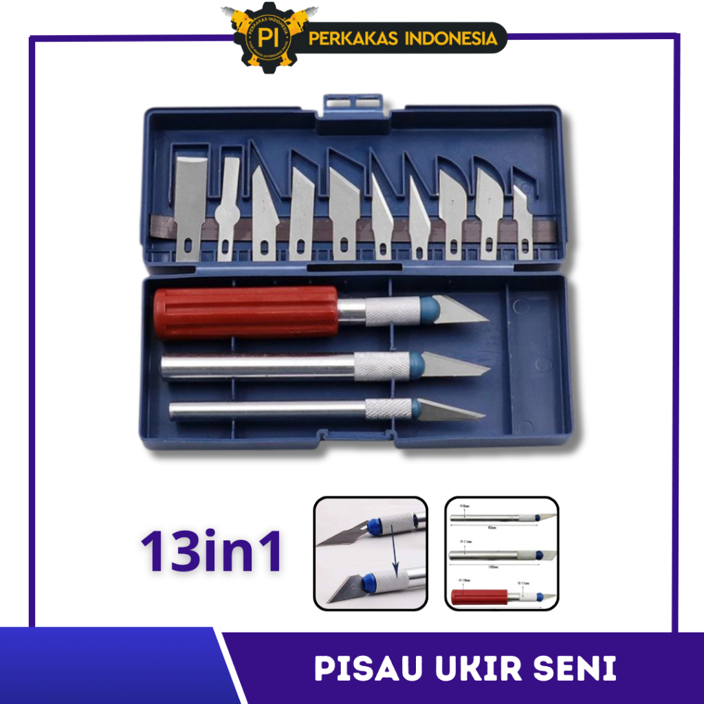Jual Pen Cutter 13in1 SET 3 Handle Pisau Ukir Seni 13 Pcs Alat Pemotong ...