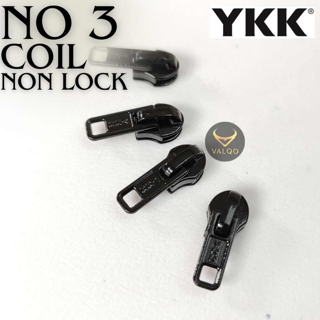 Jual YKK Kepala No 3 Resleting Coil Nomor 3 Nilon Non lock Zipper | Shopee Indonesia