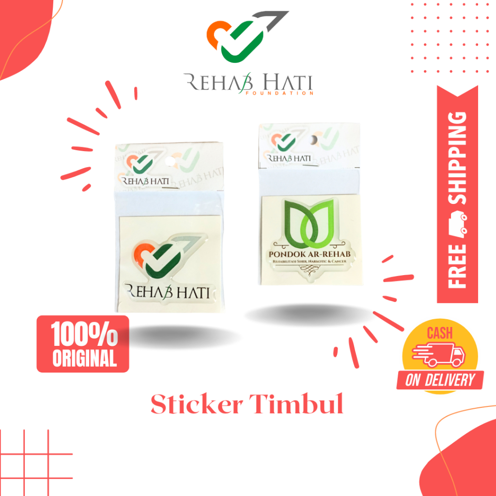 Jual Stiker Timbul Logo Rehab Hati Akademi Ruqyah Pondok Ar Rehab Logo ...