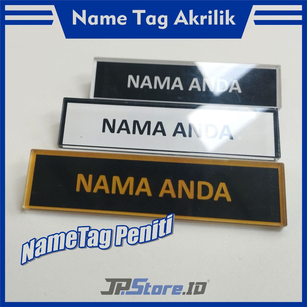 Jual Name Tag Custom Nama Dada / Papan Nama Dada Akrilik | Shopee Indonesia