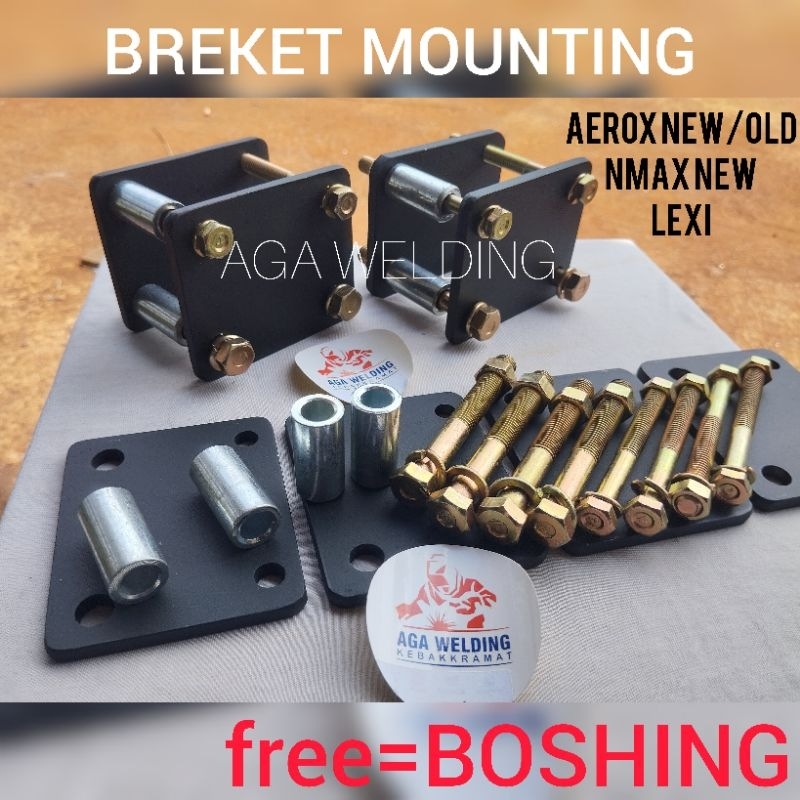 Jual BREKET MOUNTING AEROX NEW/OLD, NMAX NEW, LEXI. Plat TEBAL 6 Mili ...
