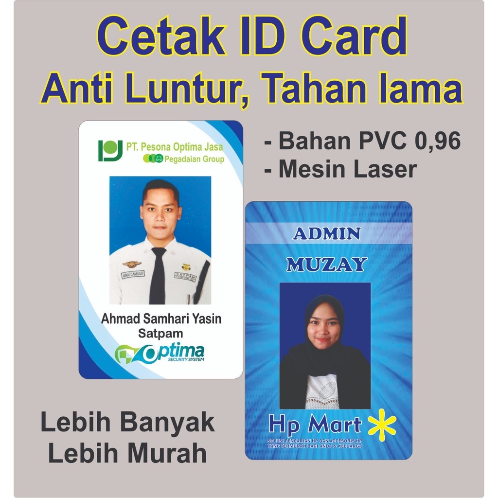 Jual ID CARD CUSTOM 2 SISI | Shopee Indonesia
