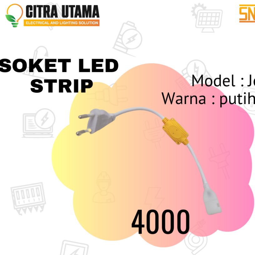 Jual SOCKET LAMPU SELANG LED JEPIT 2 JALUR K4000 | Shopee Indonesia